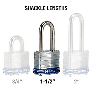 Master Lock Outdoor Padlocks, Lock Set with Keys, Keyed Alike Padlocks, 3 Pack, 3TRILF