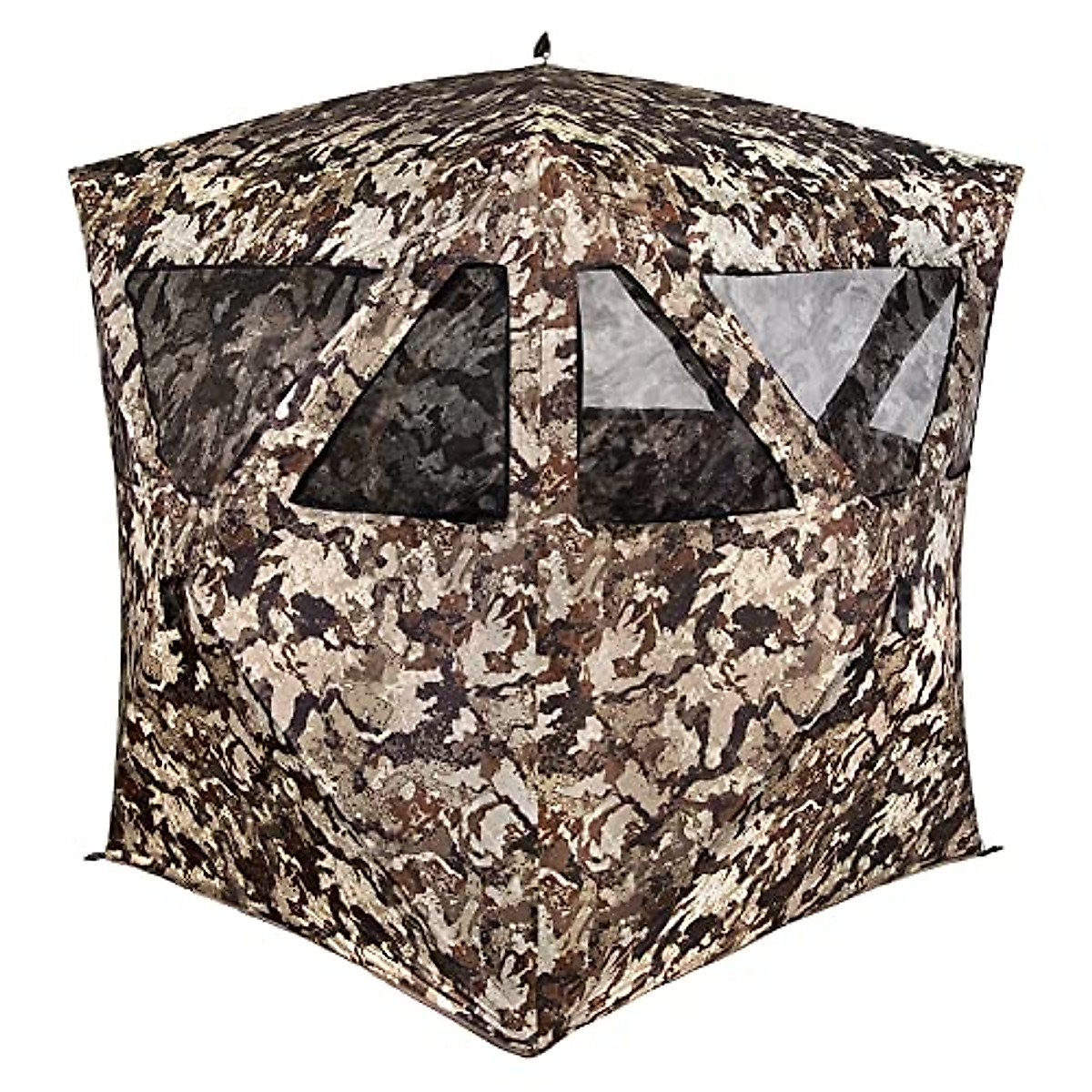 Muddy Hunting Whitetail Deer Buck Hog Watertight 300D Fabric Standing Height 66” Veil Camo Pattern Three Person Ground Blind