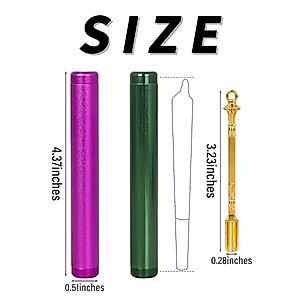 GOLDENCLUB GORDON Aluminum Metal Tube Conetainer | Fits King or 1-1/4 Size Cones, Airtight, Waterproof, Lightweight, Pocket Size (Black & Silver)