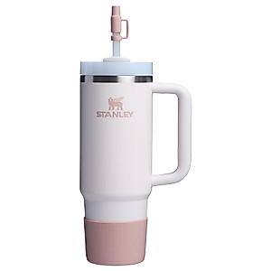 STANLEY Quencher Boot and Straw Cover Cap | Anti-Slip Silicone Protector for 20 & 30 oz Tumbler with Handle | Accessory Set for Stainless Steel Drinking Cup | BPA-Free | Pink Dusk