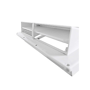 Camp'N RV Exhaust Vent Cover - RV Range Hood Vent/RV Range Hood Cover/Sidewall Vent w/Locking Flap (White)
