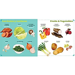 Tons of Palabras: Comida: An English & Spanish Book for kids to help them learn how words from those languages can be used each day.
