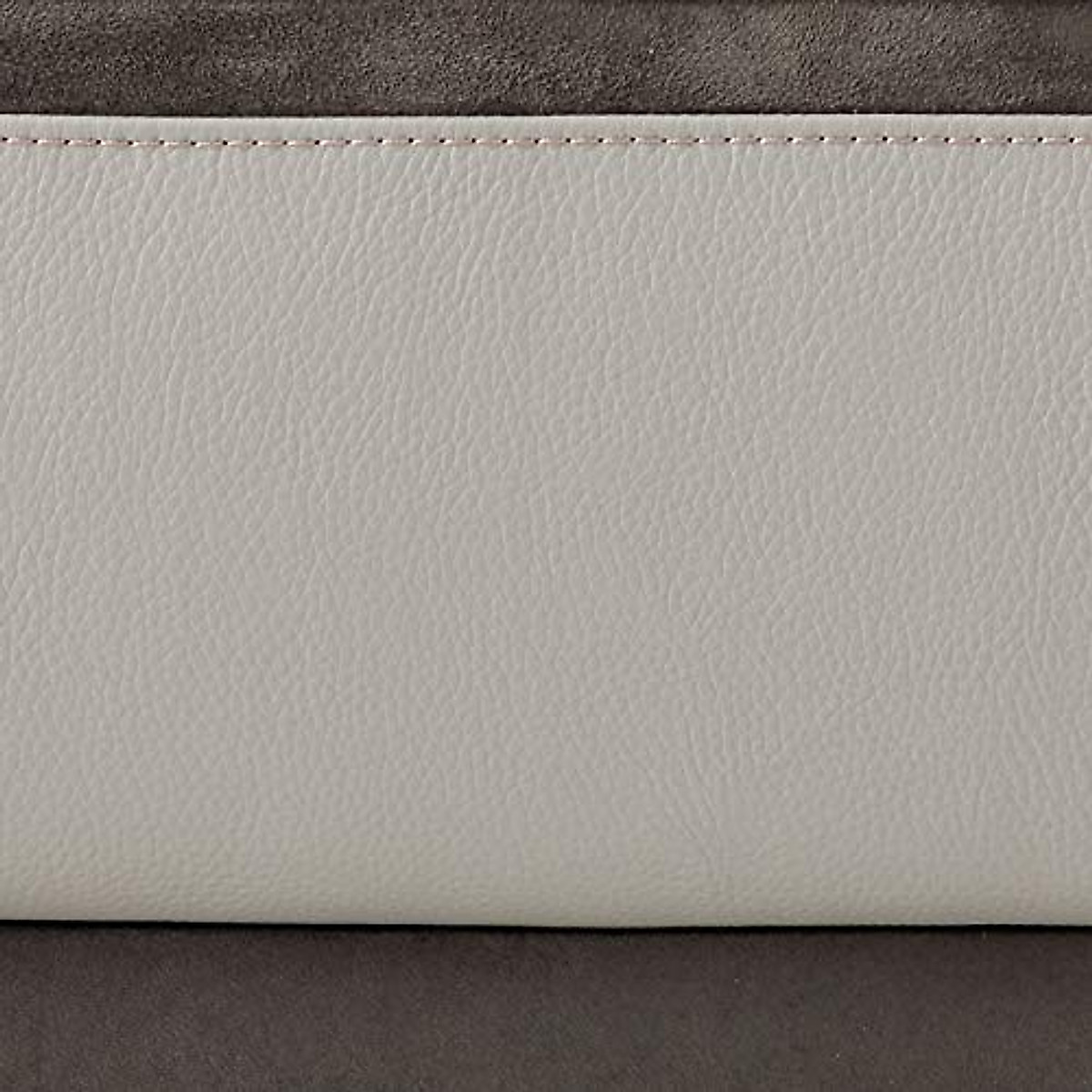 Homelegance Laertes Two-Tone Power Reclining Sofa Top Grain Leather Fabric Match, Light Grey