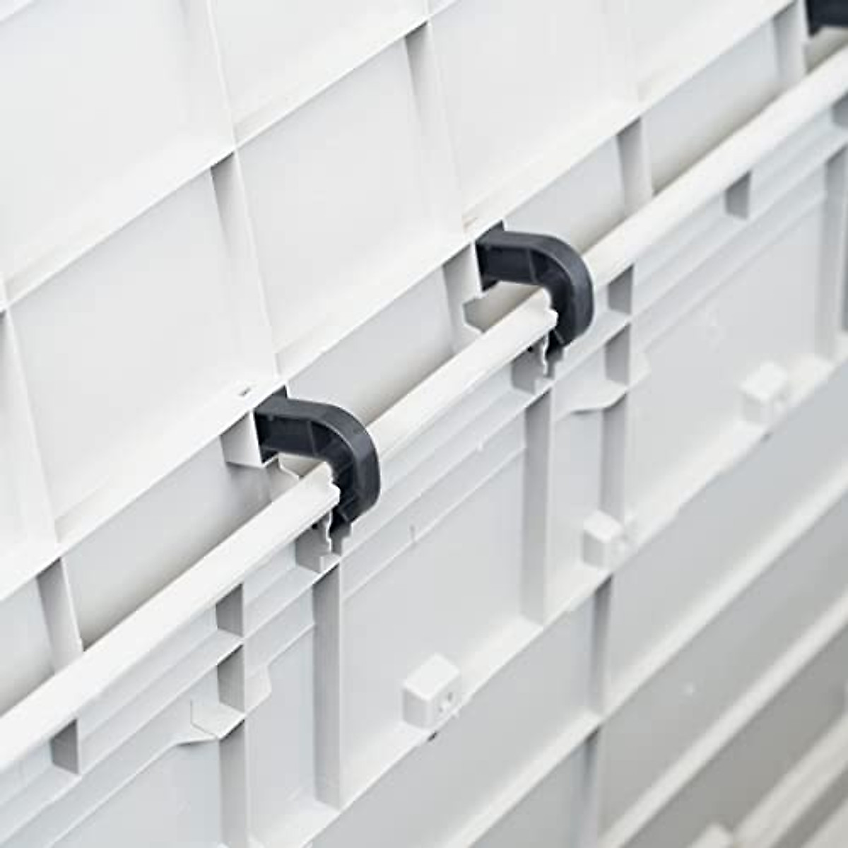 GOLINPEILO Patio Storage Box 74 gal Light Gray Patio Garden Outdoor Storage Container for Toys, Furniture Deck box (Weight:15.26 lbs)