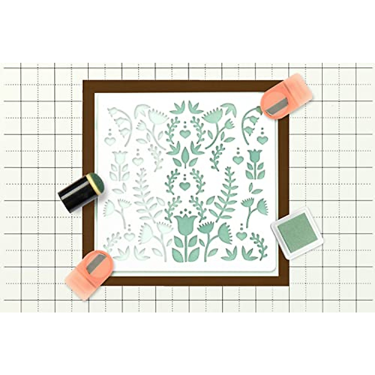 Bira Craft 12 X 12 inch Double-Sided All-in-ONE Steel Magnetic Platform, Magnetic Cutting Mat with Two Magnets and One Magnetic Ruler