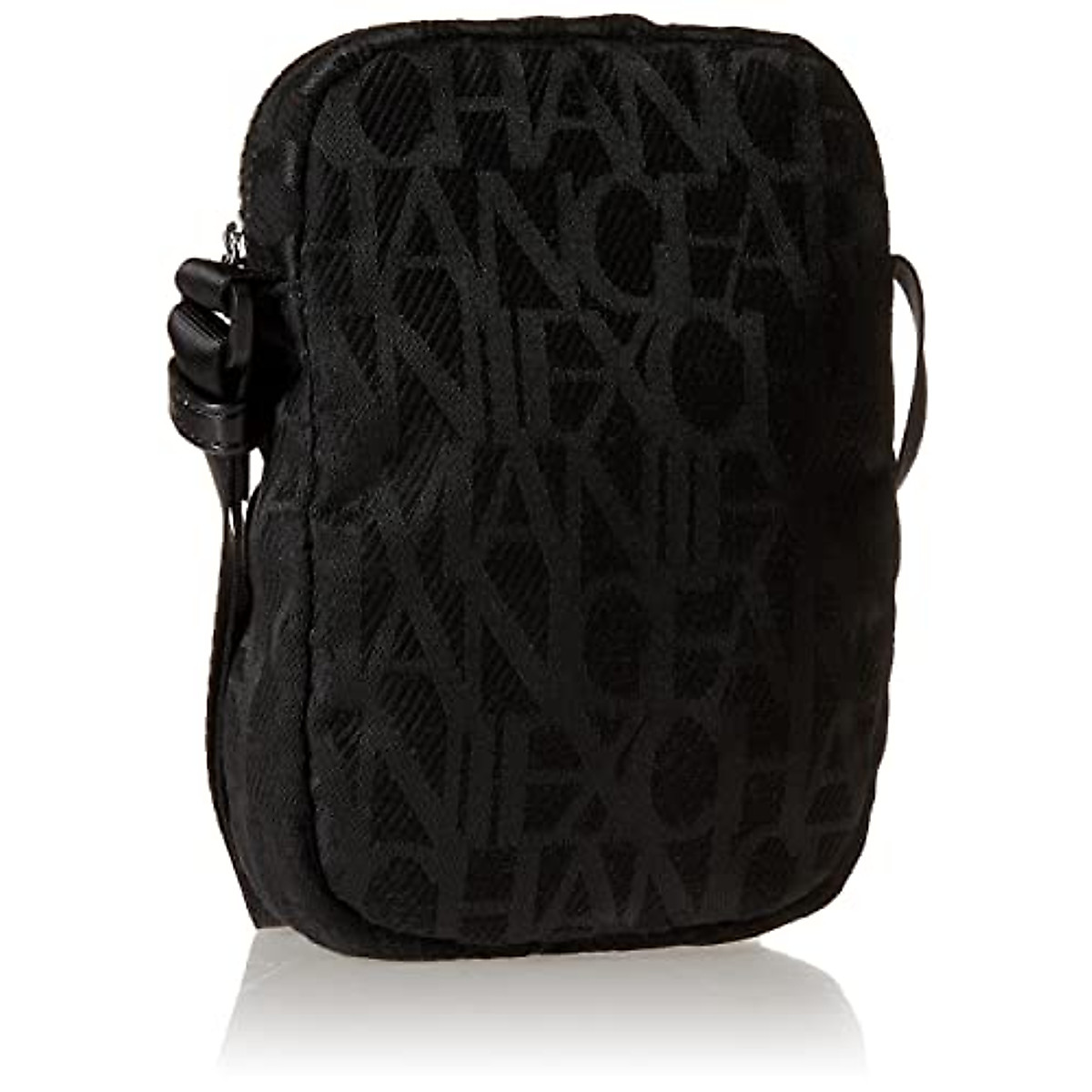 A | X ARMANI EXCHANGE Zip Top Fabric Crossbody Bodypack, Black/Black