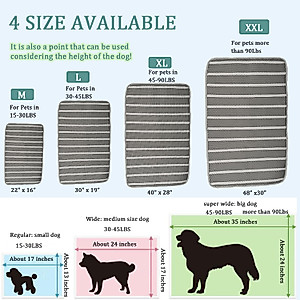 REEZEIVI Breathable Dog Crate mat with Anti-Slip Bottom,3D air mesh Pet Crate pad,Non-stuffy Dog Sleeping mat Bed,pet mat, Machine Washable Pet Mat for Dog Sleeping (30X19, Sliver Grey Mat)