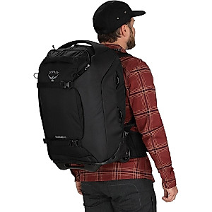 Osprey Sojourn 22"/45L Wheeled Travel Backpack with Harness, Black
