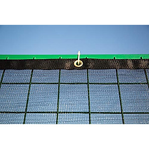 Windscreensupplyco 60-70% 10 FT X 12 FT Mesh Tarp/Shade Cloth 9-Needle Knitted Heavy Duty Black with Grommets for Green House, Garden, pergola, Pools, Dump Truck