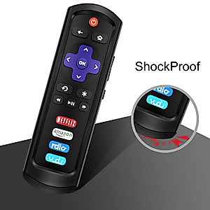 Fintie Protective Case for Roku Steaming Stick 3600R, TCL Roku TV RC280 RC282 Remote - CaseBot (Honey Comb Series) Light Weight (Anti Slip) Shock Proof Silicone Remote Controller Cover,Light Blue Glow