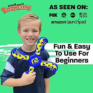 Fun Boomerang - Easter Basket Stuffers for Kids - Soft & Easy to Use - Easter Gifts for Boys & Girls All Ages - Best Boy Gifts for 6 7 8 9 10 Year Old Boys + 2025 Top Toys for Age 8-12 Boy Gift Ideas