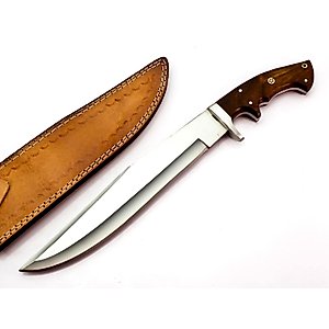 UK UNIQUE SHARP KNIVES D2 Stainless Steel BK-3046 Handmade 16.00 Inches Full tang Hunting Knife -Beautiful Rose Wood Handle