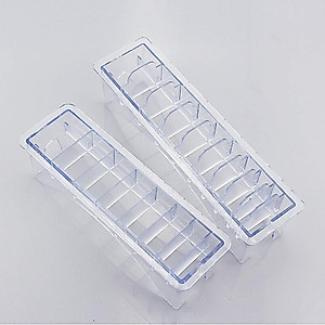 Plastic Clipper Guide Grooming Clipper Blade Case Holder Organizer Plastic 10 Blades Storage Case Rack Clipper Comb Holder for Salon Home Supplies Plastic Blade Guide