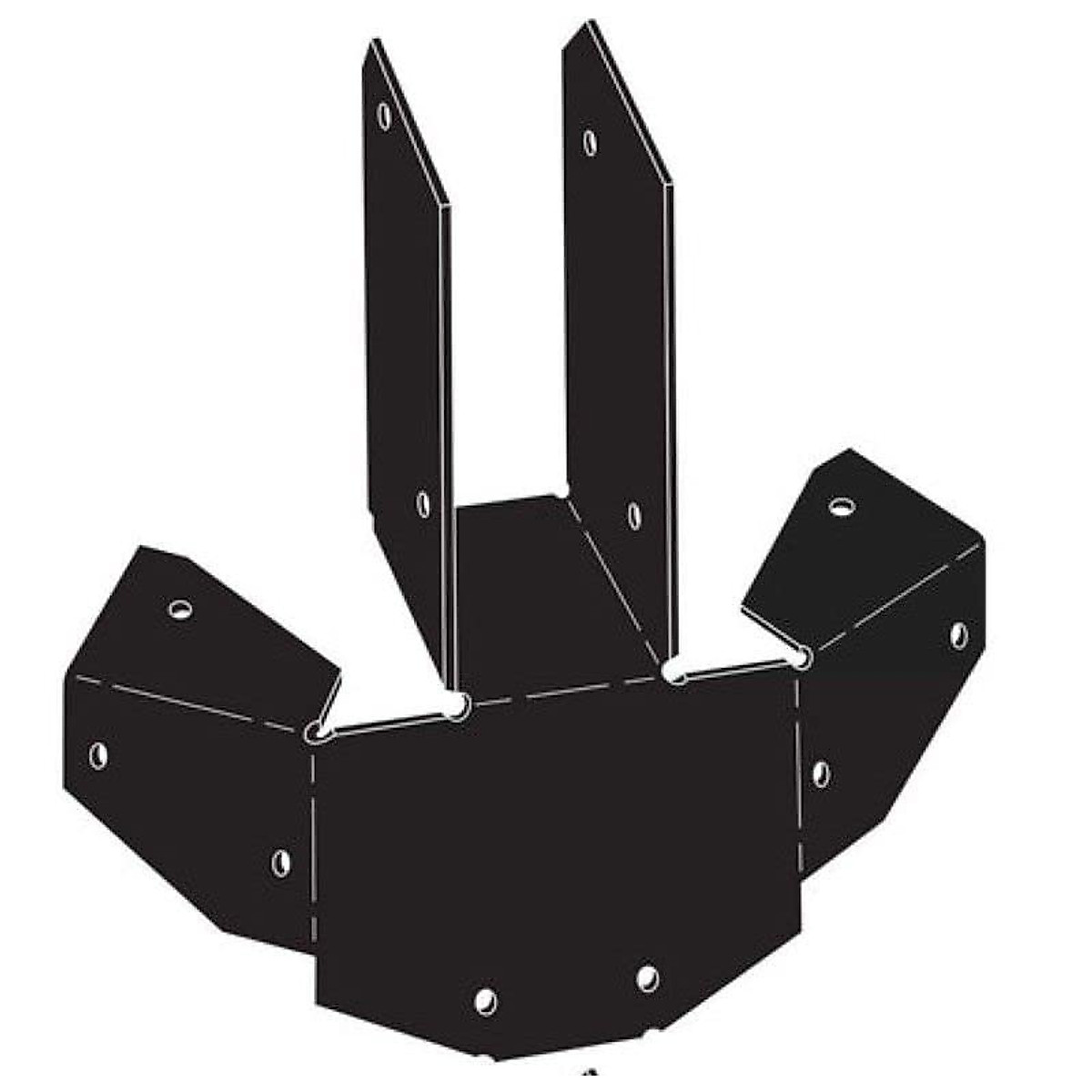 Simpson Strong Tie APGT2 Outdoor Accents® Gazebo Tie for 2X Rafter and Top Plate to Post, Black