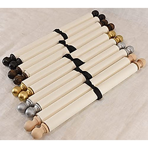 Blank Scroll 9x72" with wooden spindles-Oak, Black Walnut, Gold, Silver, Black
