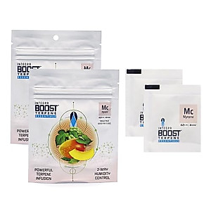 Integra Boost - Myrcene Infuser Humidity Packet - Terpene Essentials Two-Way Humidity Control - Maintains 62 Percent Relative Humidity for Food & Herbs Storage
