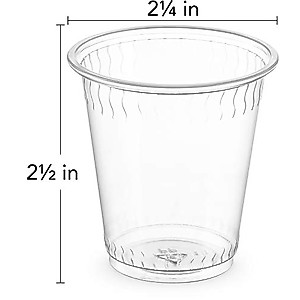 PLASTICPRO 3 oz Disposable Plasic Clear Drinking Cups [200 Count]