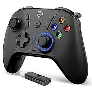 EasySMX Wireless Gaming Controller for Windows PC/Steam Deck/PS3/Android TV BOX, Dual Vibrate Plug and Play Gamepad Joystick with 4 Customized Keys, Battery Up to 14 Hours, Work for Nintendo Switch
