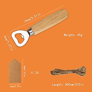 Sanpink Bartender Bottle Openers, Beer Bottle Openers, Cider, Soft Drinks -Wood Handle Handheld (set of 21)