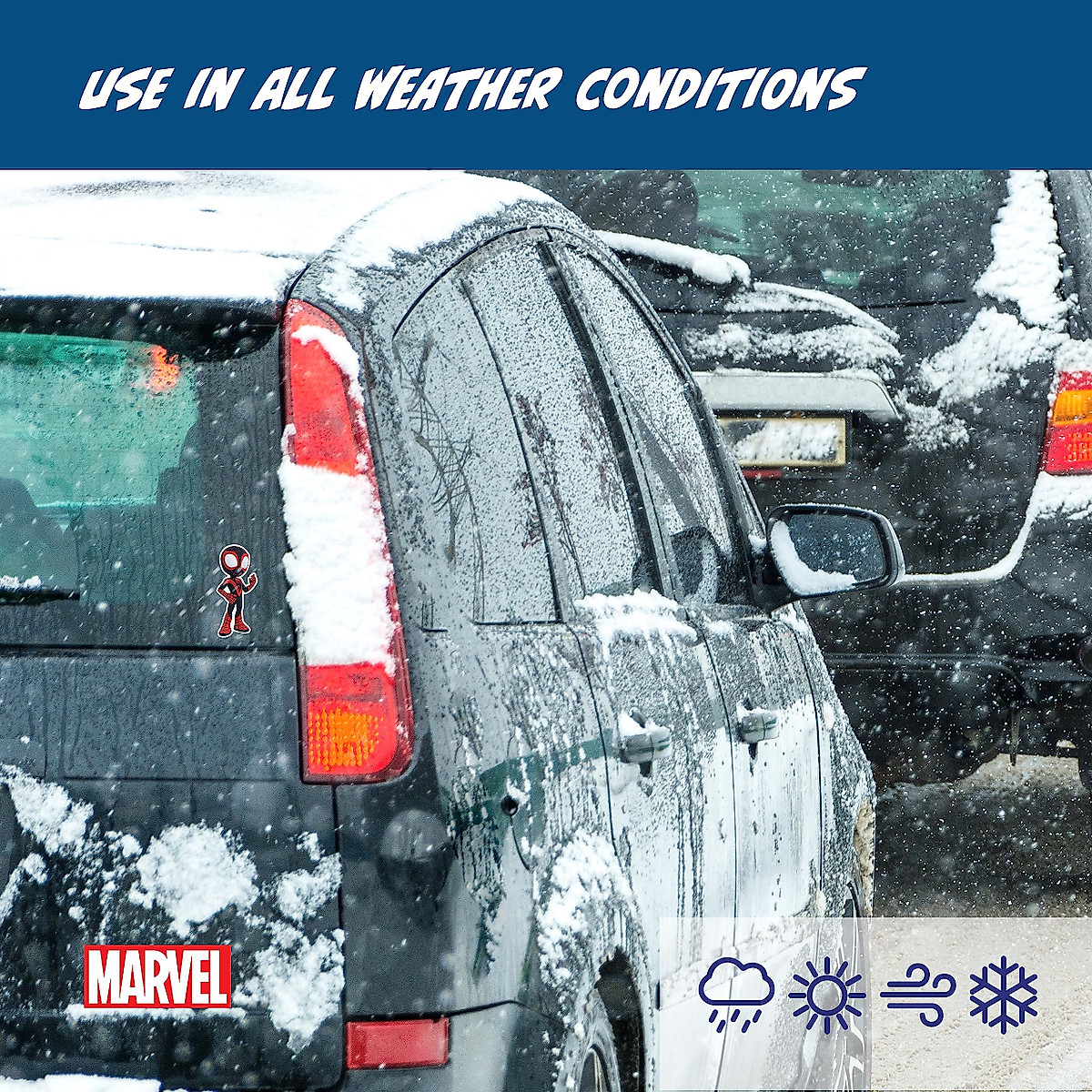 Marvel Spidey and His Amazing Friends Decals - Set of 4 Miles Morales Spin Vinyl Stickers for Car Water Bottle Bike Helmet Laptop Skateboard - Marvel Stickers for Kids and Adults