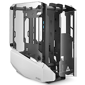 Antec Striker Aluminum and Steel ITX Computer Case, Front GPU Mount, Up to 4 x 120 mm Fan Support, USB 3.1 Type-C Ready and PCI-E Riser Included (Striker Mini)