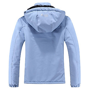 MOERDENG Women's Waterproof Ski Jacket Warm Winter Snow Coat Mountain Windbreaker Hooded Raincoat Jacket