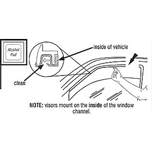 Mifeier 2pc in-Channel Front Sun/Rain Guard Window Visors Compatible with Ford Ranger 1993-2011 Wind Deflector 92083