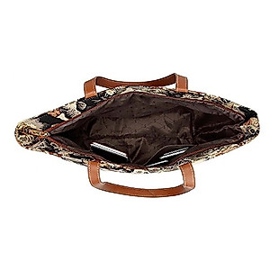Signare Tapestry Shoulder Bag Tote Bag for Women with Cat Design (SHOU-CAT)