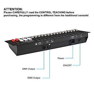 DMX Controller, WorldLite 512CH DMX Console, Premium DMX 512 Stage Lighting Controller Program Directly Without Setting Scene, Easy Light Console for Stage & DJ Lighting (512 Channels)