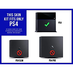 Rockin Red - Vinyl Decal Mod Skin Kit by System Skins - Compatible with PlayStation 4 Console (PS4)