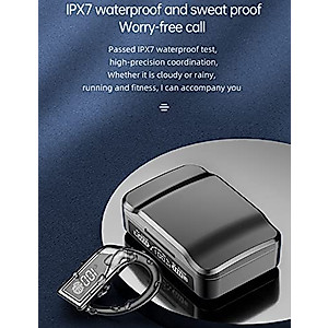 KEMBO B01 Wireless Earbuds Earhooks AI Intelligent Noise Cancelling Earbuds Built-in Mic Waterproof Bluetooth Headphone Touch Control High Sound Quality Over-Earbuds for Android iPhone Apple Samsung