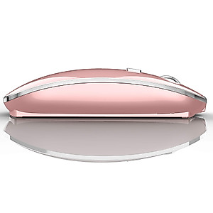 Wireless Mouse for MacBook Pro MacBook Air Mac iMac Desktop Computer Chromebook Win7/8/10 PC HP Dell Laptop (Rose Gold)