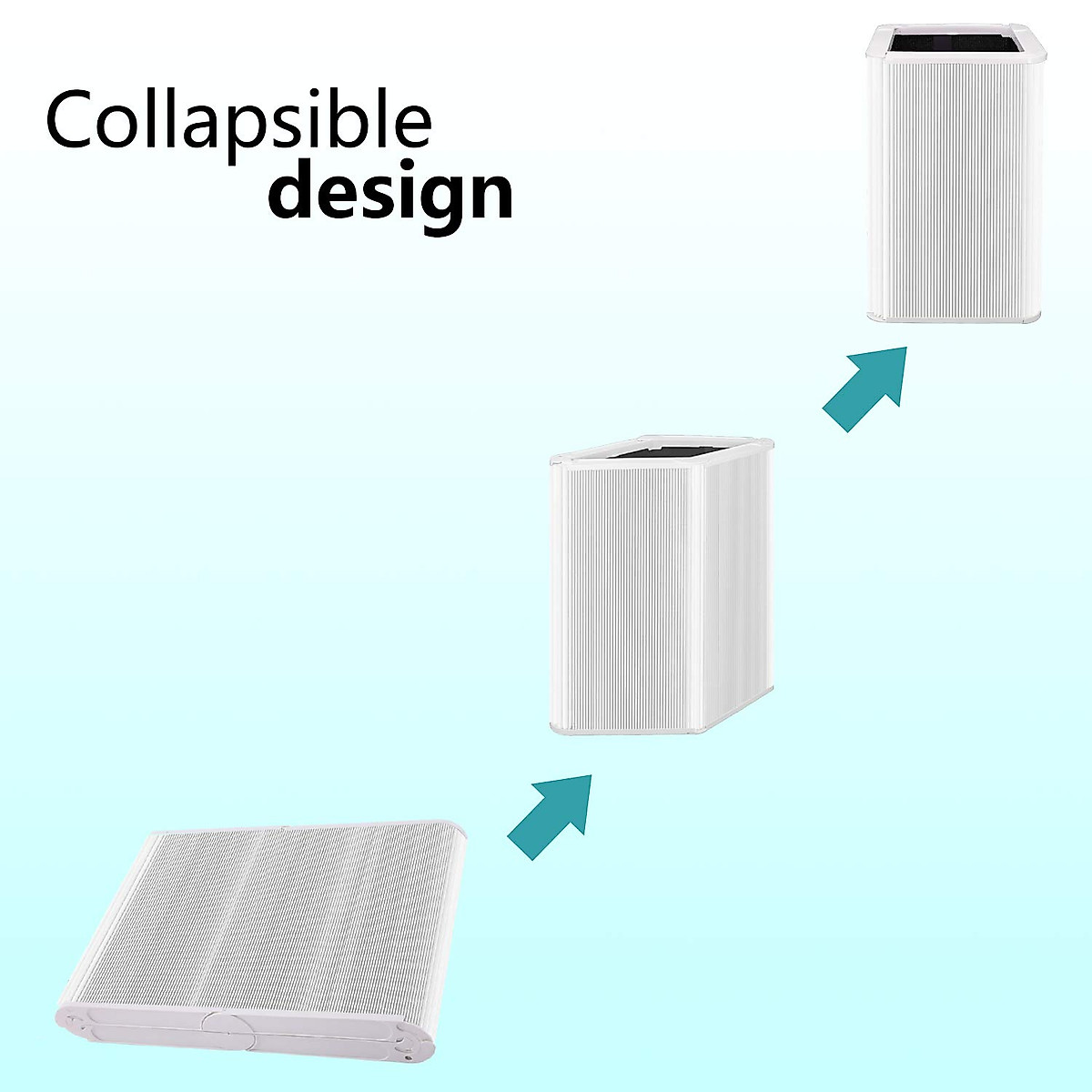 Blue Pure 121 Relacement Filter, Compatible with Blueair Blue Pure 121 Air Purifier, Particle and Activated Carbon Filter Captures Bacteria, Odors, Smoke, Dust