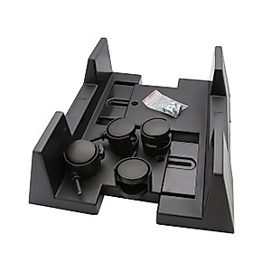 IO CREST Mobile Desktop Tower Computer Floor Stand Rolling Caster Wheels with Support Walls and Adjustable Width from 6" to 10"