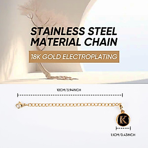 2Pcs Letter K Charms Accessories for Stanley Simple Modern Cup Name id Plate Initial Letter Handle Personalized Charm For Stanley Tumbler Water Cup Handle Identification Letter Charm White Black