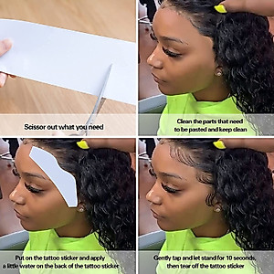 Fake Edges Baby Hair Temporary Tattoo Side Bang Stickers,2 Styles Popular Waterproof Fake Hair Fringe Edge Tattoo Stickers, Novelty Wig Natural Fashion Look Beauty Diy Hair Curler For Women Girls