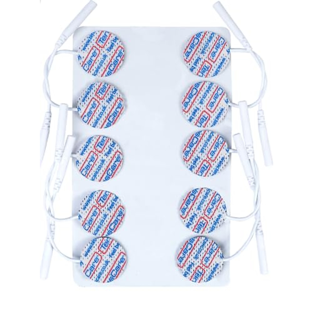 TensCare - 1in Cicrular Reusable Electrodes. Perfect for use with TENS, EMS, Micro Current and IFT. Great for Small Locations Such as Hands and Face. 1 Pack of 10 Electrodes