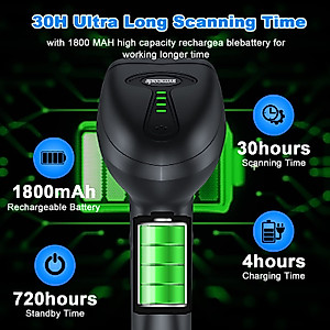 Symcode Wireless Handheld Barcode Scanner Versatile 2-in-1 (2.4Ghz Wireless+USB 2.0 Wired) 328 Feet Transmission Distance Rechargeable 1D Laser Automatic Bar Code Reader Scanner(Black)
