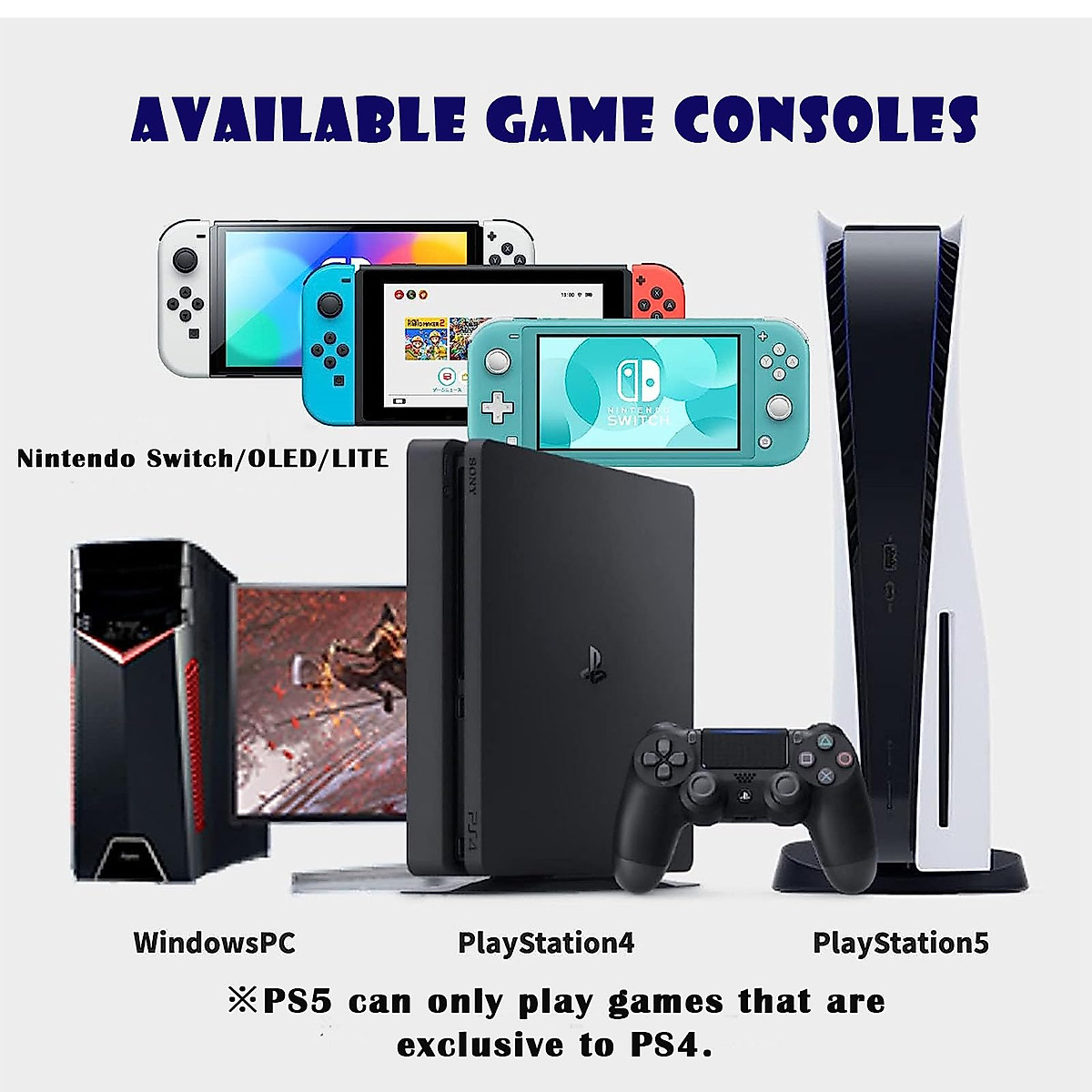 Ourano Xbox Wireless Adapter Compatible with PS4/ Xbox Series X/Xbox Series S/Xbox One/Elite Series 2/ Switch Pro Controller for PS4/Switch/Windows