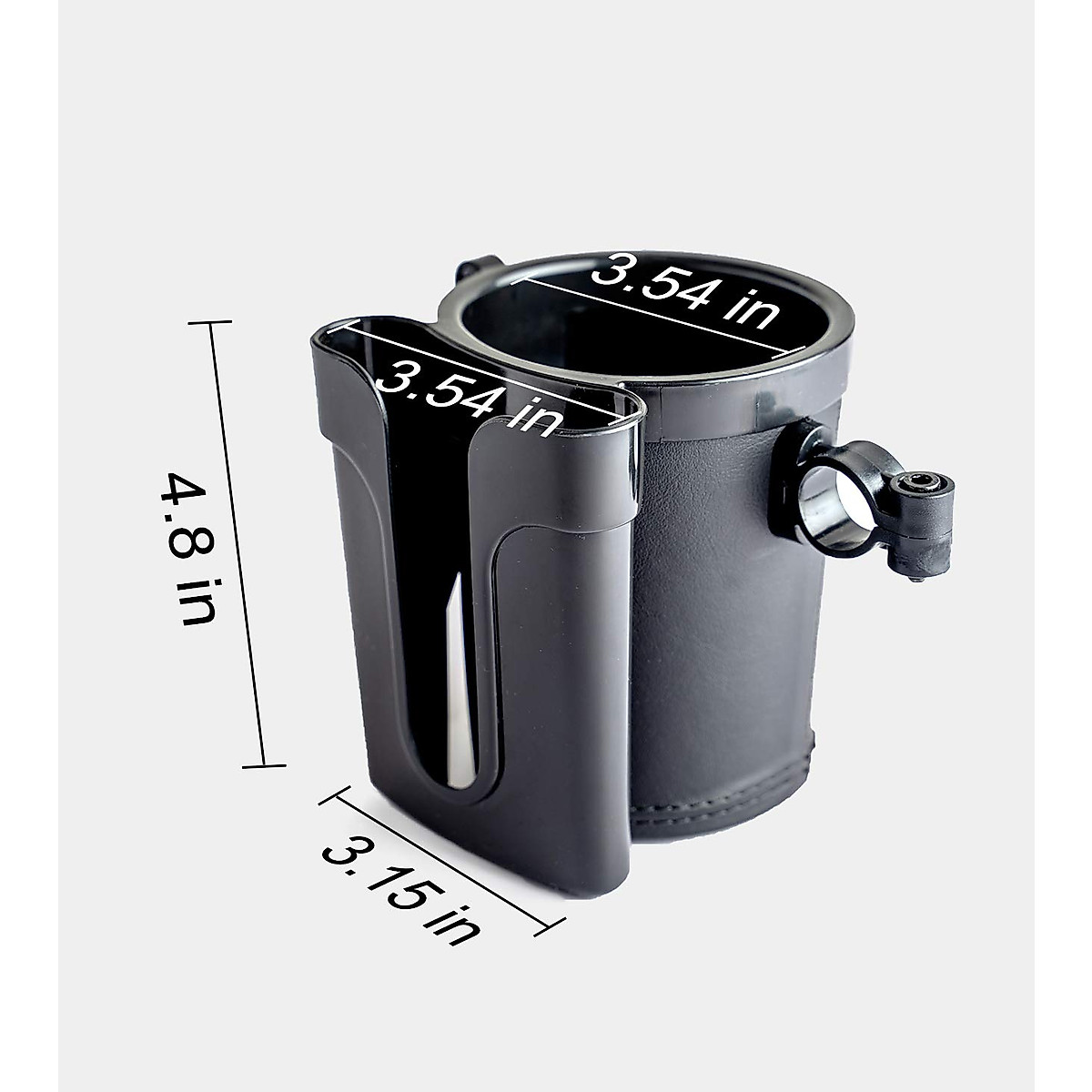 Yoyoapple Bike Cup Holder Handlebar with Cell Phone Keys Holder Bicycle Drink Beer Holder Black