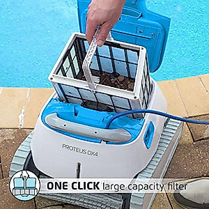 Dolphin Proteus DX4 Automatic Robotic Pool Cleaner with Exceptional Cleaning Power, Ideal for Swimming Pools up to 50 Feet