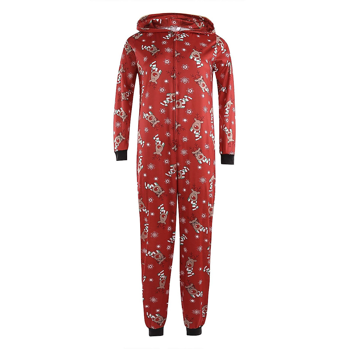 Yuemengxuan Christmas Family Pajamas Matching Sets Deer Onesies Jumpsuits Baby Kids Adults Women Men Pjs Sleepwear Homewear Outfits(A,Women,Medium)