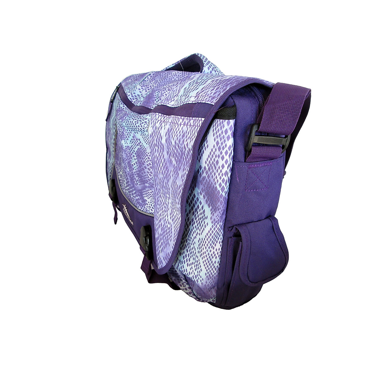 High Sierra Tank Messenger Bag, Snake Dye/Deep Purple