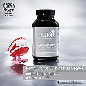 HUM Got Calcium - Vegan Calcium Supplement for Bone Health + Teeth Strengthening with Vitamin D3 for Enhanced Absorption (60 Vegan Tablets, 30 Day Supply)