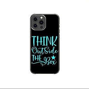Think Outside The Box Inspirational Motivational Pattern Art Design Anti-Fall and Shockproof Gift iPhone case (iPhone XR)