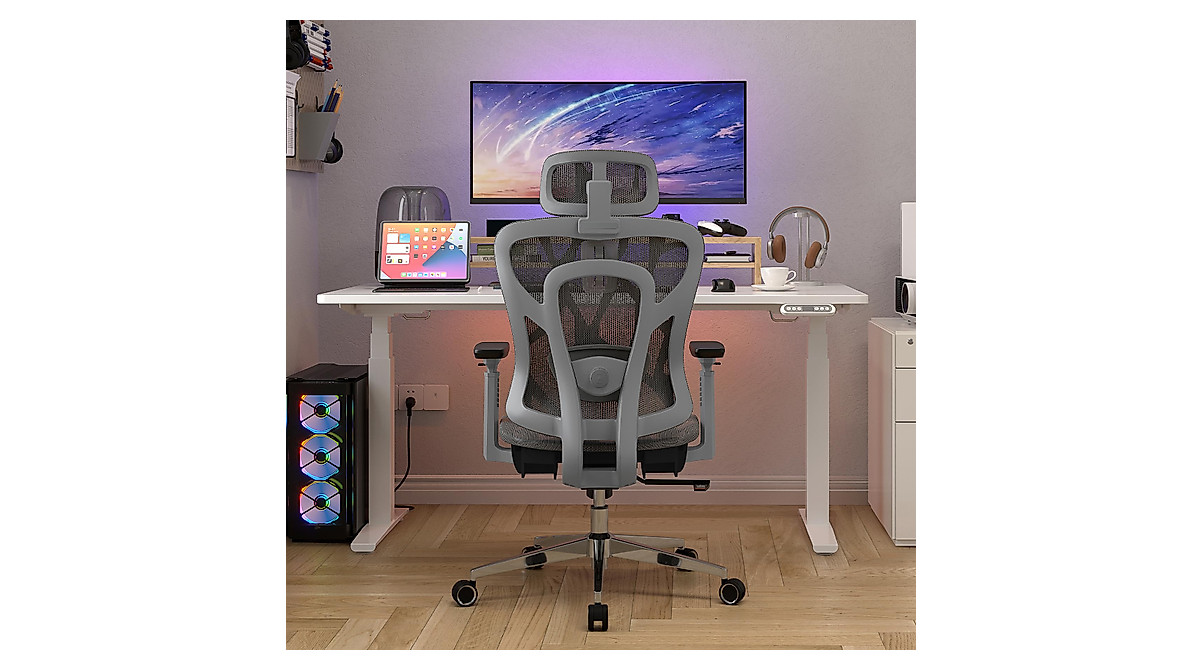 Logicfox Ergonomic Mesh Office Chair with Adjustable Support & Lumbar