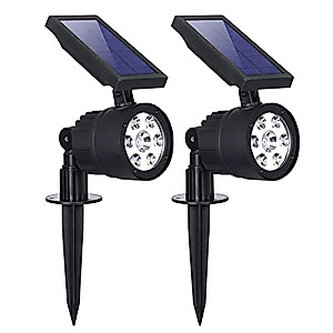 Westinghouse 2-in-1 Solar Spot Lights Outdoor, Auto on/Off Decorative Solar Landscape Spotlights, Weather Resistant Wall Lights for Pool Yard Porch Garden Driveway Walkway, 2 Pack, White Light
