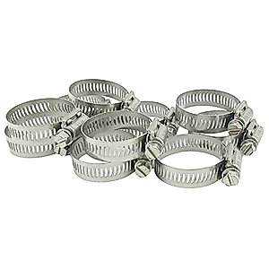 BREEZE CLAMP 63016 13/16" to 1-1/2" Grade Hose Clamp, Stainless Steel