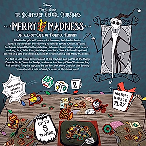 Disney Tim Burton’s The Nightmare Before Christmas Merry Madness | Quick-Rolling Family Dice Game | Great Kids & Family Board Game | Officially-Licensed Merchandise