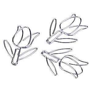 Cute Paper Clips, 50Pcs Tulip Paper Clips Flower Shape Paper Clips Funny Cute Paperclips Bookmarks Planner Clips Fun Paper Clips for Notebook Bookmark